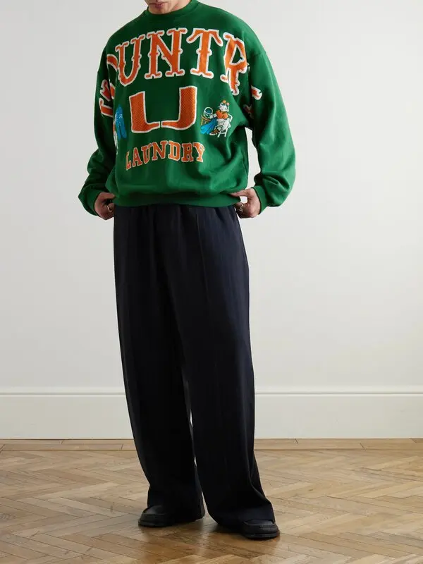 Kapital Printed Cotton-jersey Sweatshirt - Green