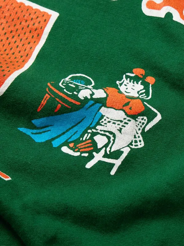 Kapital Printed Cotton-jersey Sweatshirt - Green