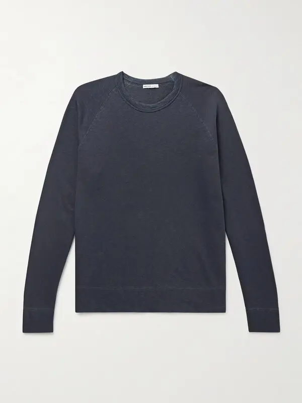 JAMES PERSE Cotton-jersey Sweatshirt - Blue