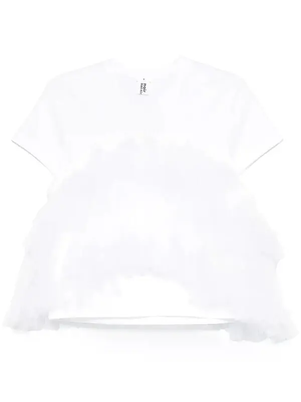 Noir Kei Ninomiya Ruffled T-shirt - White