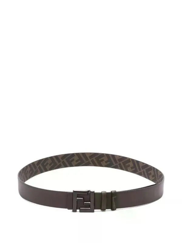 Fendi Monogram-print Reversible Belt - Brown