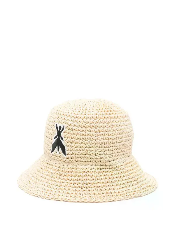 Patrizia Pepe Embroidered Hat - Neutrals