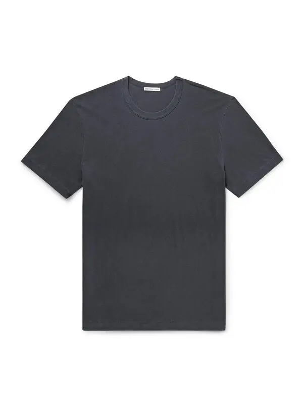 JAMES PERSE Combed Cotton-jersey T-shirt - Blue