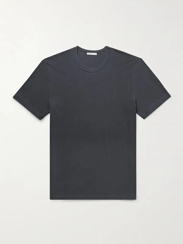 JAMES PERSE Combed Cotton-jersey T-shirt - Blue