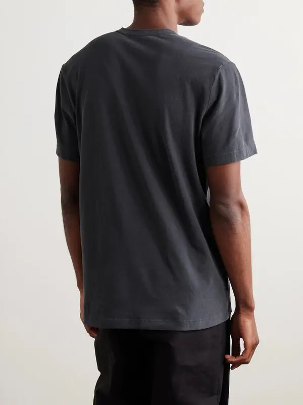 JAMES PERSE Combed Cotton-jersey T-shirt - Blue