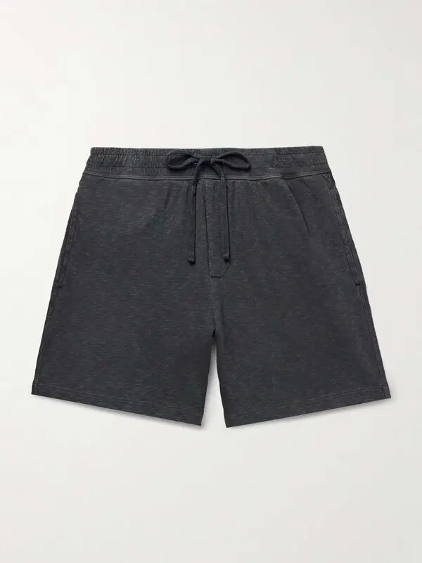 JAMES PERSE Loopback Cotton-jersey Drawstring Shorts