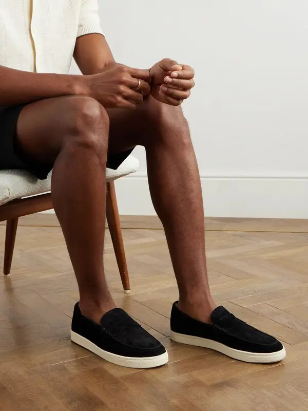 Brunello Cucinelli Suede Penny Loafers