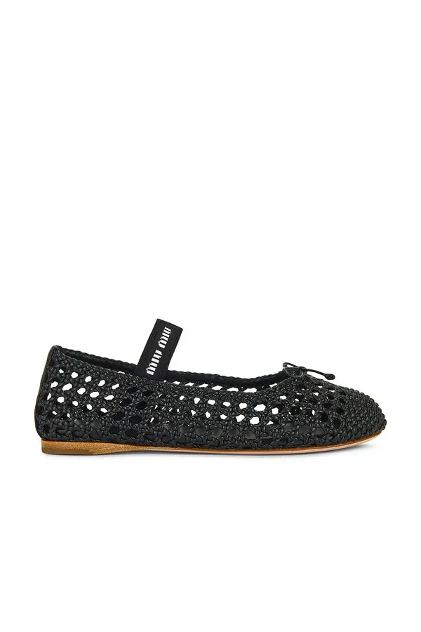 Miu Miu Ballet Flat - Nero