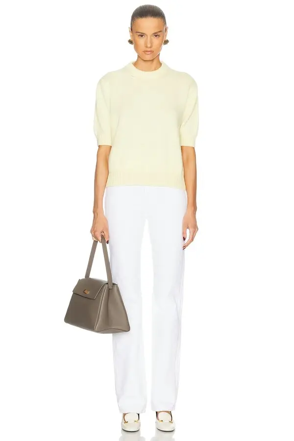 Khaite Davin Cashmere Sweater Top - Zest
