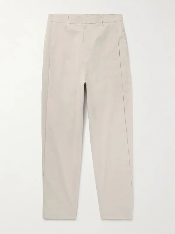 AMOMENTO Straight-leg Cotton-blend Trousers