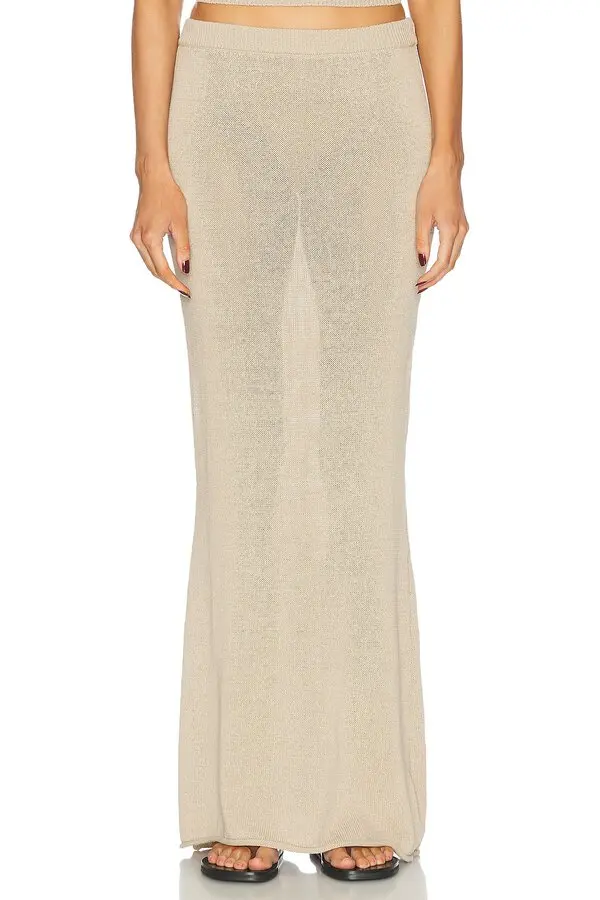 SEROYA Kora Maxi Skirt - Stone