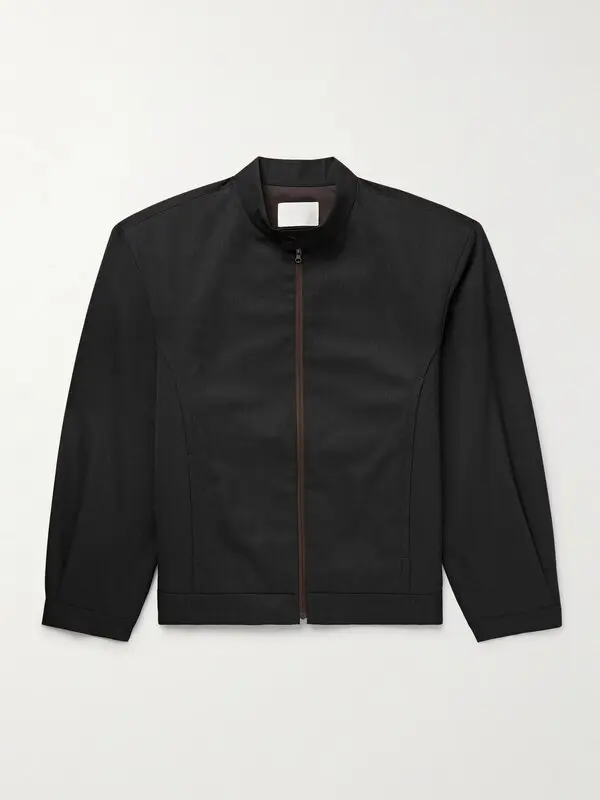 AMOMENTO Striped Wool-blend Jacket