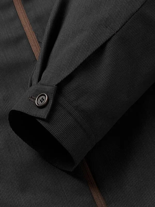 AMOMENTO Striped Wool-blend Jacket