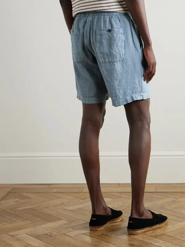Altea Samuel Straight-leg Linen Shorts