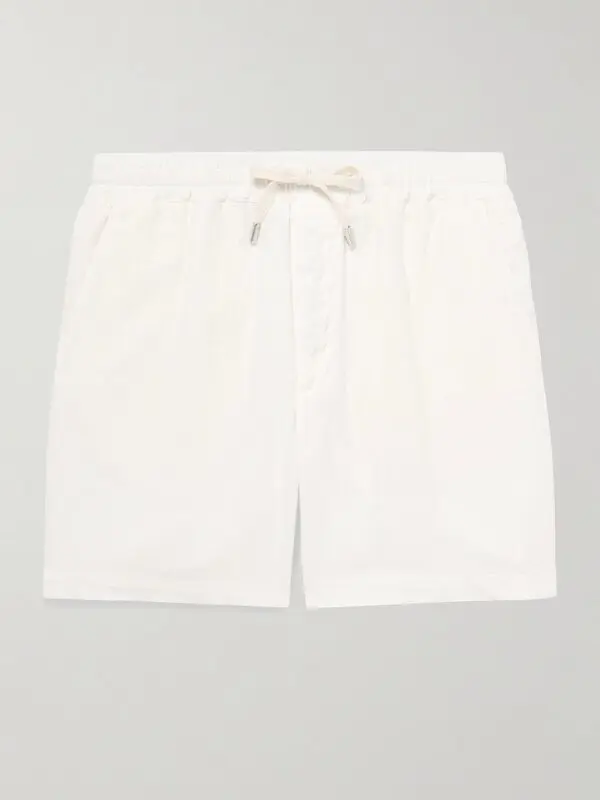 Altea Samuel Straight-leg Linen Shorts - White