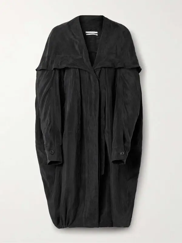 Another Tomorrow Oversized Hooded Tencel Lyocell Jacket