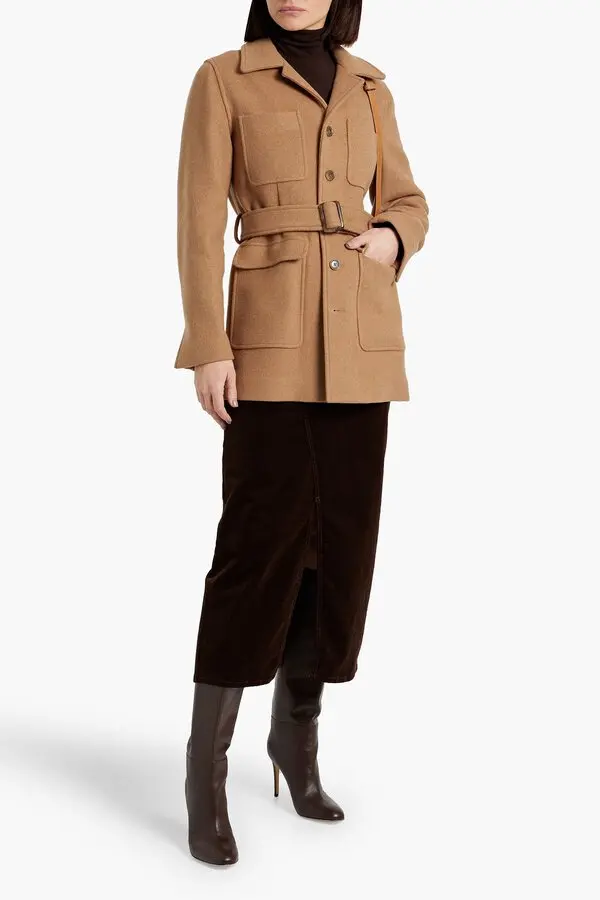FRAME Melton Belted Felt Jacket