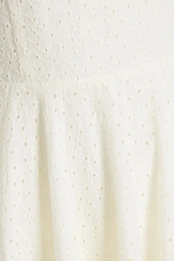 FRAME Broderie Anglaise Cotton Midi Dress