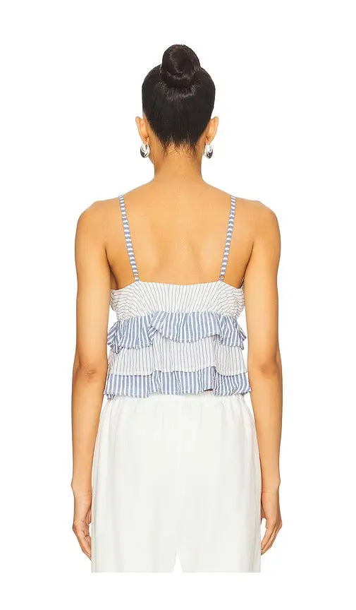Majorelle Aruba Cropped Top With Ruffle Trim