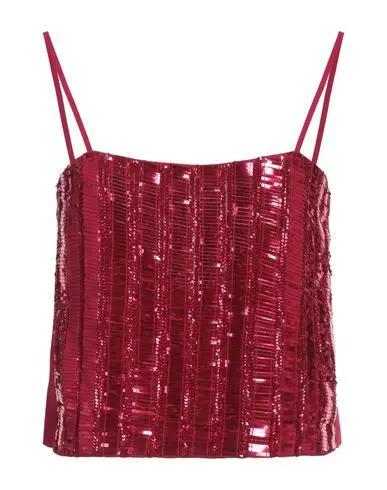 Pinko Crepe Top With Sequins - Garnet