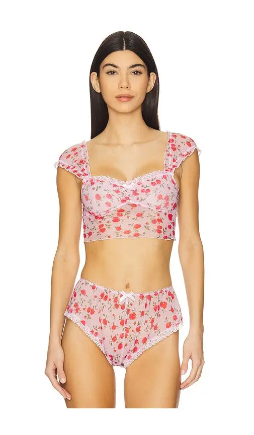 For Love & Lemons Lottie Sleep Top - Pink