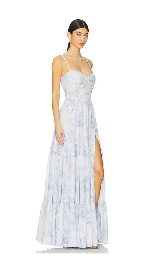 V. CHAPMAN Gwen Gown - Blue Tapestry Rose