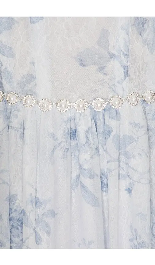 V. CHAPMAN Gwen Gown - Blue Tapestry Rose