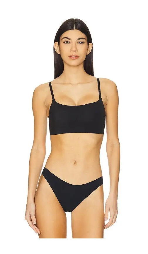 Calvin Klein Lightly Lined Retro Bralette - Black