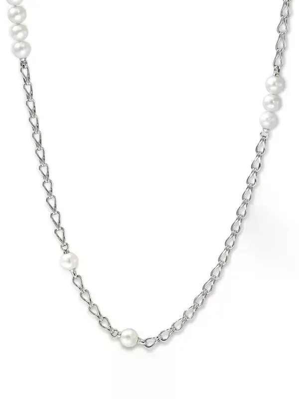 John Hardy Sterling Pearl Necklace - Silver