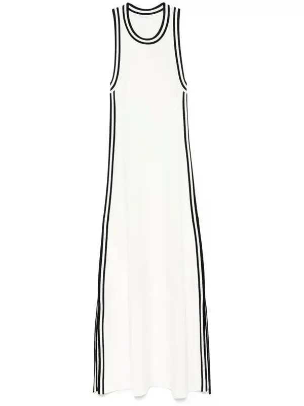 Patrizia Pepe Contrast-trim Midi Dress - White