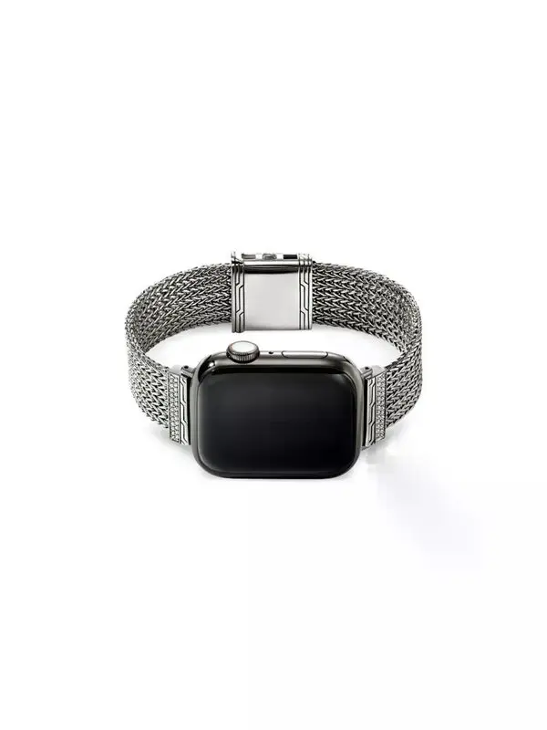 John Hardy Sterling Diamond 18mm Smartwatch Strap - Silver