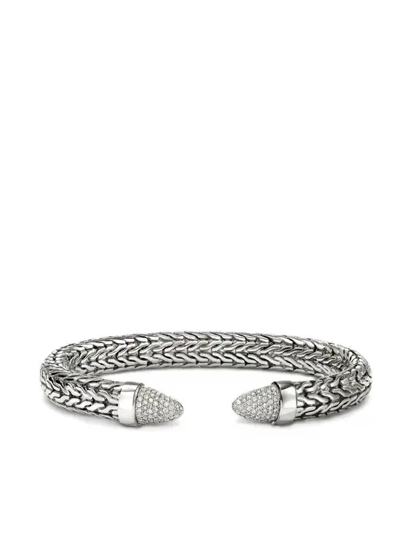 John Hardy Spear Diamond Cuff Bracelet - Silver