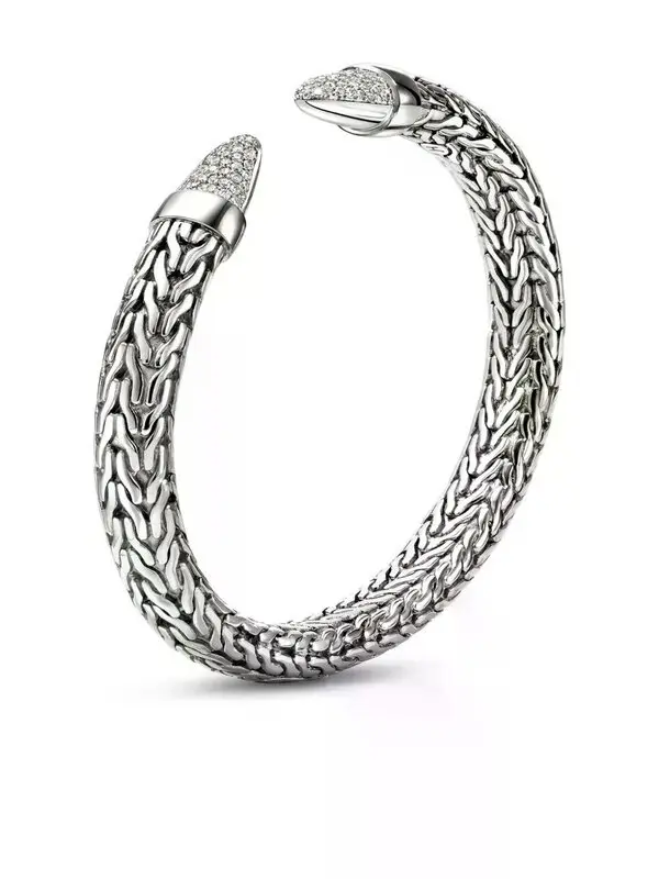 John Hardy Spear Diamond Cuff Bracelet - Silver