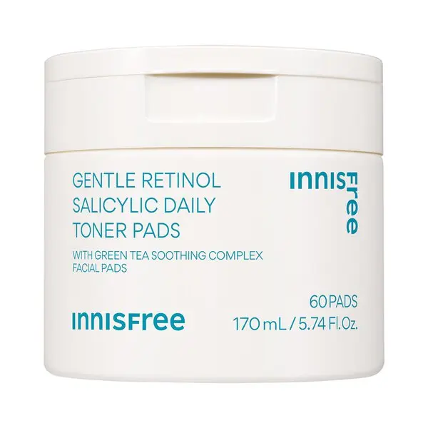 INNISFREE Daily Korean Gentle Retinol + Salicylic Acid Soothing Toner Pads For Acne-prone Skin - One-color