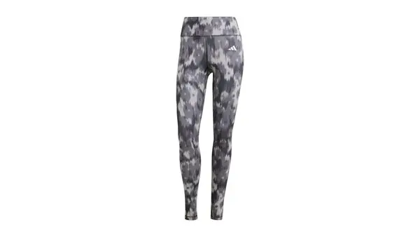 Adidas Optime Essentials Allover Print Flower Tiedye Leggings - Black/grey Five