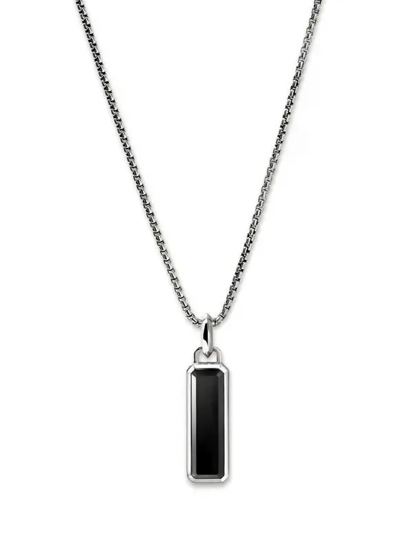 John Hardy Black Onyx Talisman Necklace - Silver