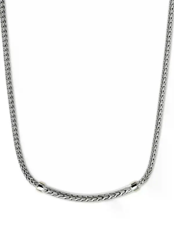 John Hardy 14k Yellow Gold And Sterling Diamond Pavé Necklace - Silver