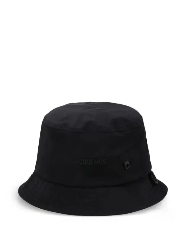 Jacquemus Logo-lettering Bucket Hat - Black