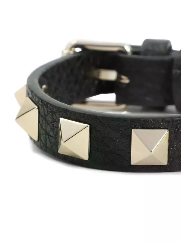 Valentino Garavani Studded Leather Bracelet - Black