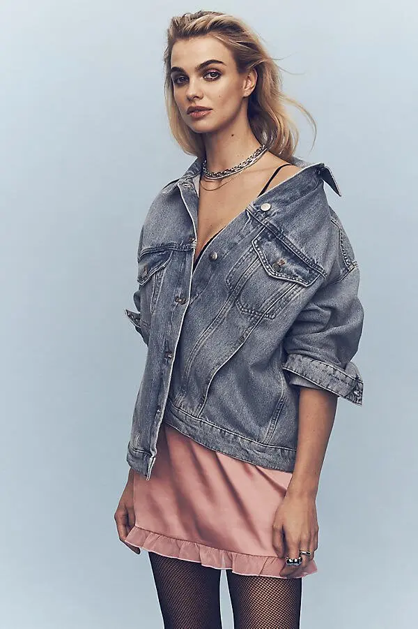 Anthropologie Sheer Ruffle Mini Skirt