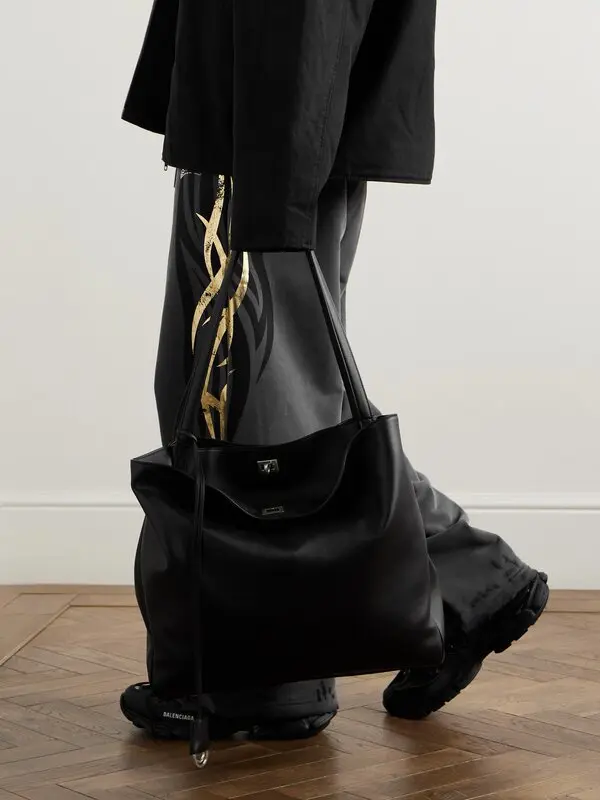 Balenciaga Rodeo North-South Leather Tote Bag - Black | Editorialist