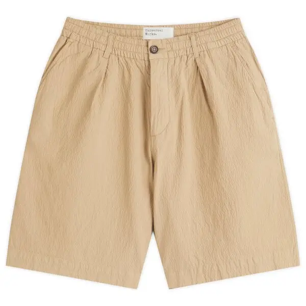 Universal Works Seersucker Pleated Track Short
