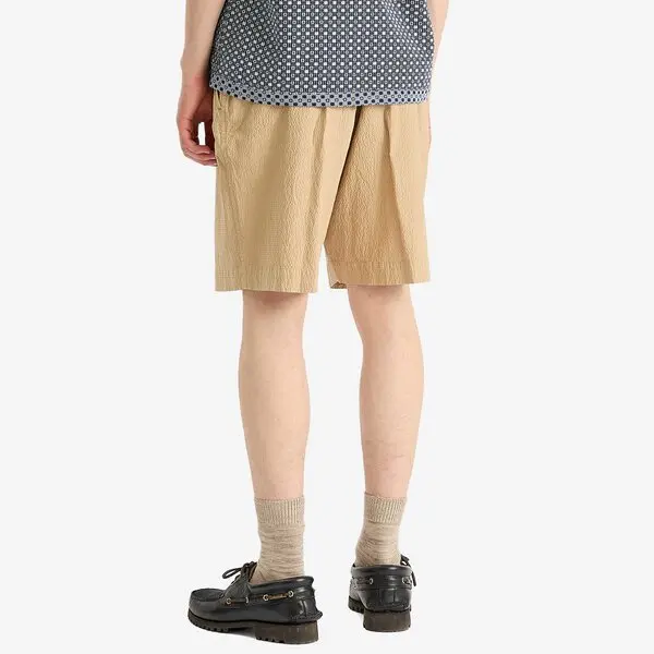 Universal Works Seersucker Pleated Track Short
