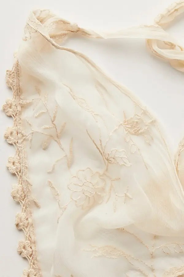 Free People Cresseida Sheer Hair Scarf - Ivory | Editorialist display picture 2