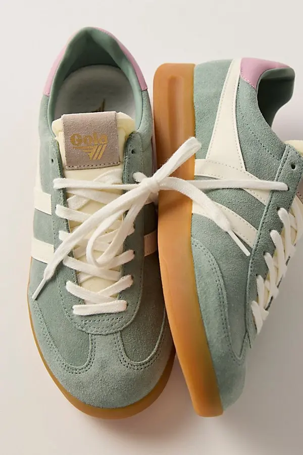Gola Cyclone Sneakers - Green Mist/off White/candy