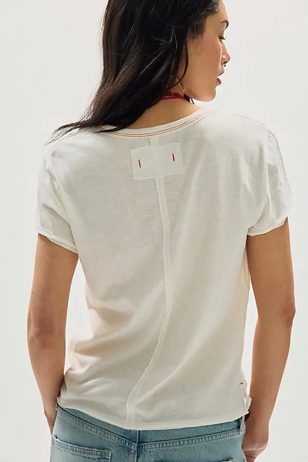 Free People We The Free Nova Graphic Tee - Cherry Combo