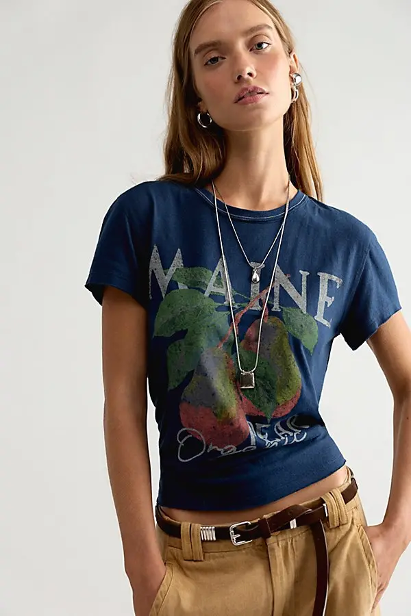 Free People We The Free Nova Graphic Tee - Pear Combo