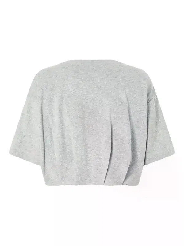 Pinko Logo-embroidered T-shirt - Grey