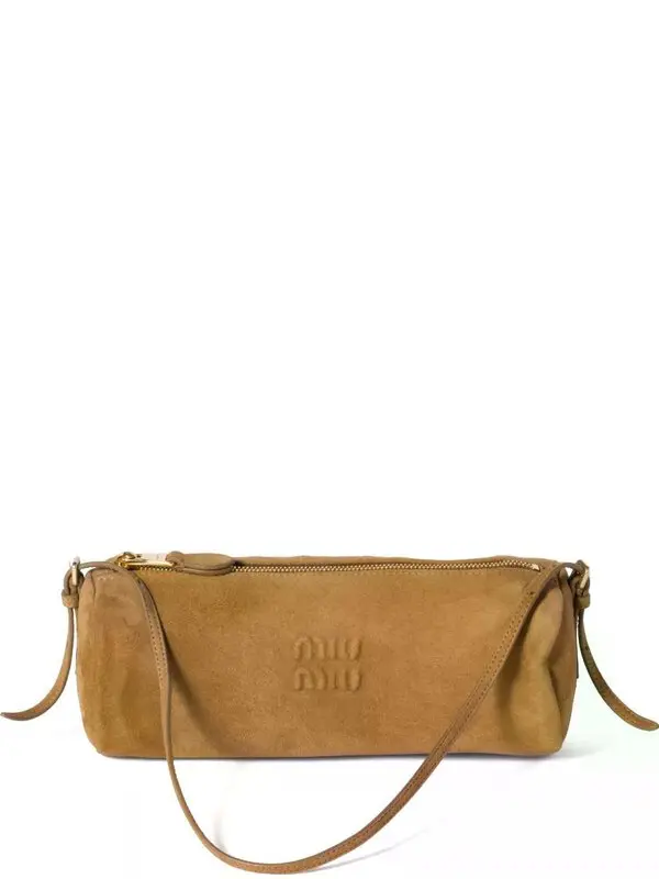 Miu Miu Suede Shoulder Bag - Green