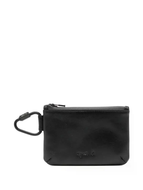 AGNÈS B. Leather Coin Case - Black